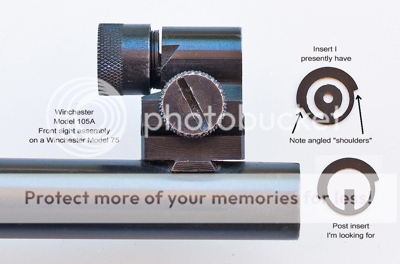Need a Winchester 105A front sight insert... | Rimfire Central Firearm ...